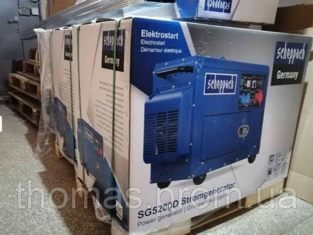 Дизельний генератор Sg5200d Scheppach 5 кВт 5906222903 7 7hp 5000w