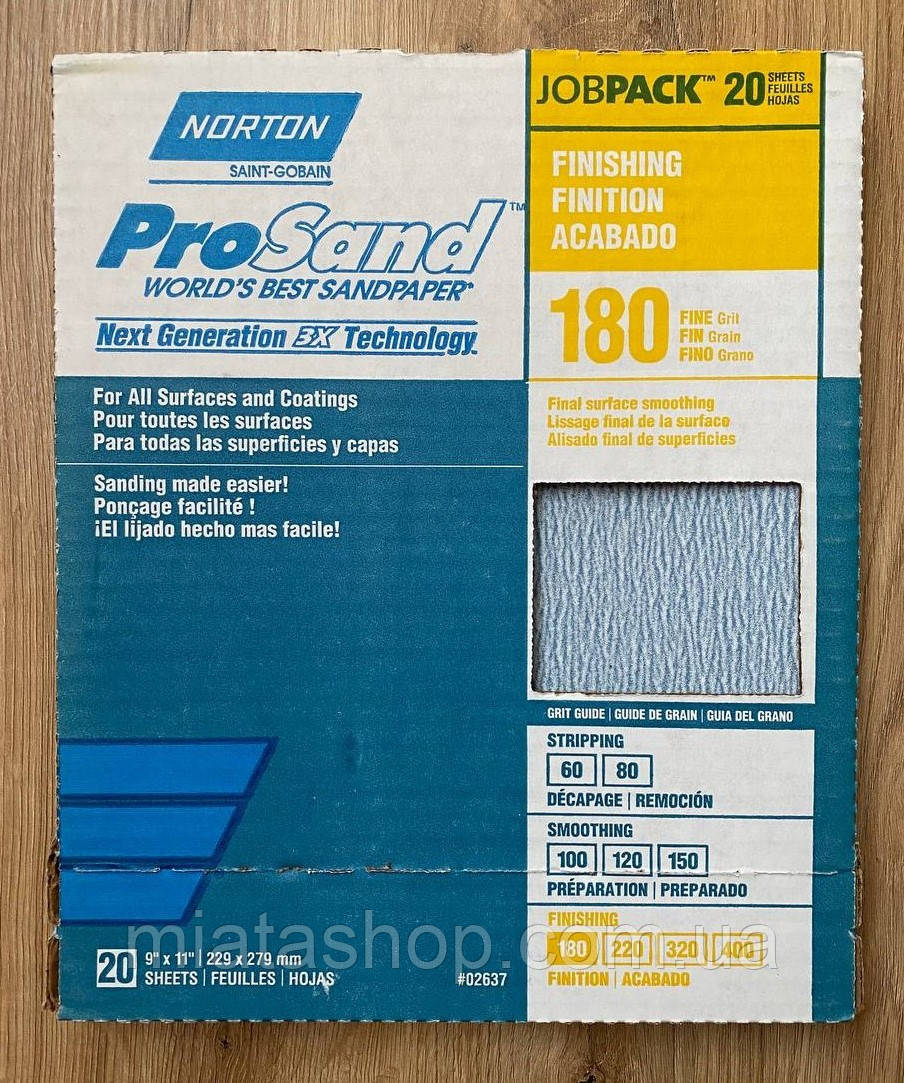 Наждачная бумага Р180 Norton лист 229x279 mm: продажа, цена в Тернополе ...