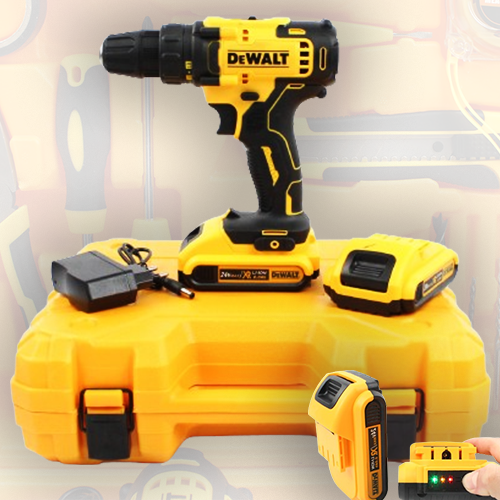 Дрель шуруповерт Dewalt 24V в кейсе + 2 аккумулятора для дома ...