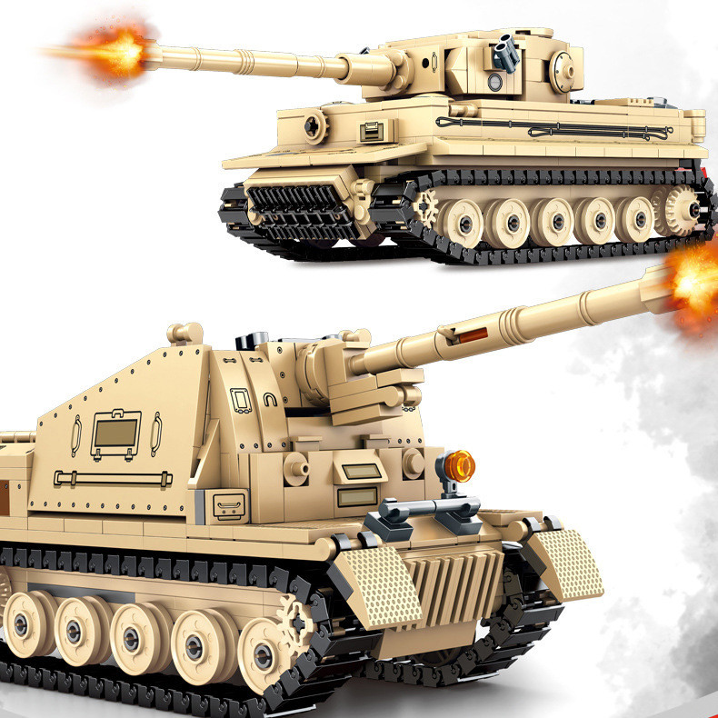 Конструктор Sembo Block Tiger I + Marder III (597 деталей). Lego ...