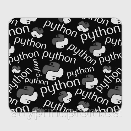 Коврик для мышки Python programming logo pattern22х18 см(стандарт) (ID ...