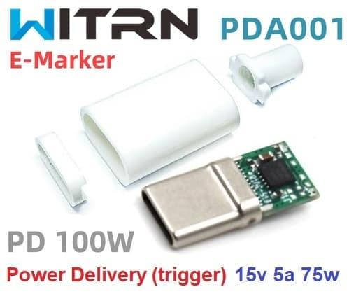 Power Delivery (PD) Trigger тригер 14v-15v 5a 75w +корпус (WITRN PDA001 ...