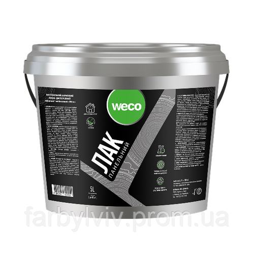 Панельный лак Weco Полуматовый, 1л (ID#2242958701), цена: 192 ₴, купить ...