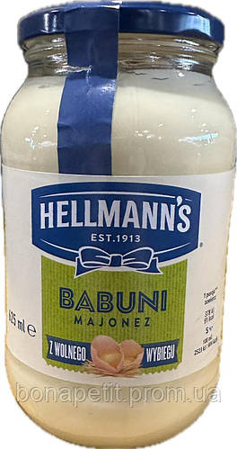 Майонез Хелманс Бабуні Hellmann's Babuni 625 мл (6шт/яский) (ID ...