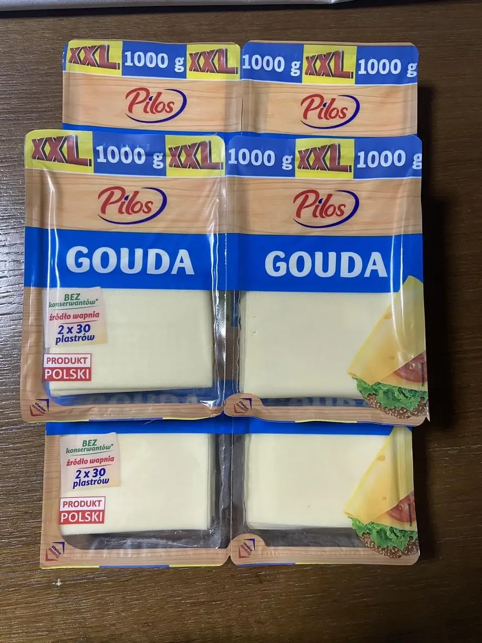 Сир Гауда Gouda XXL Pilos (Польща) 1кг (2*500) нарізаний (ID#1847173154 ...