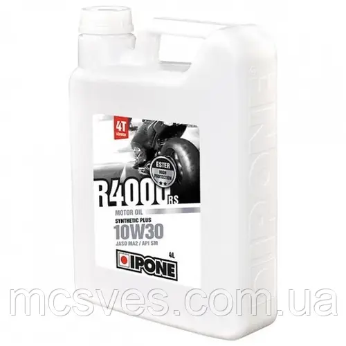 Масло моторное IPONE R4000 RS полусинтетическое 10W-30 4л (ID ...