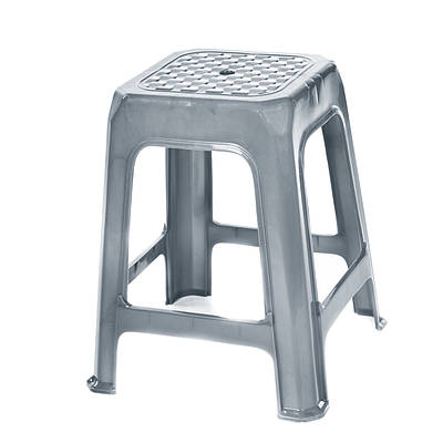 Табурет пластиковый 36*36*43,5 см, металлик, R-Plastic, цена 170 ...