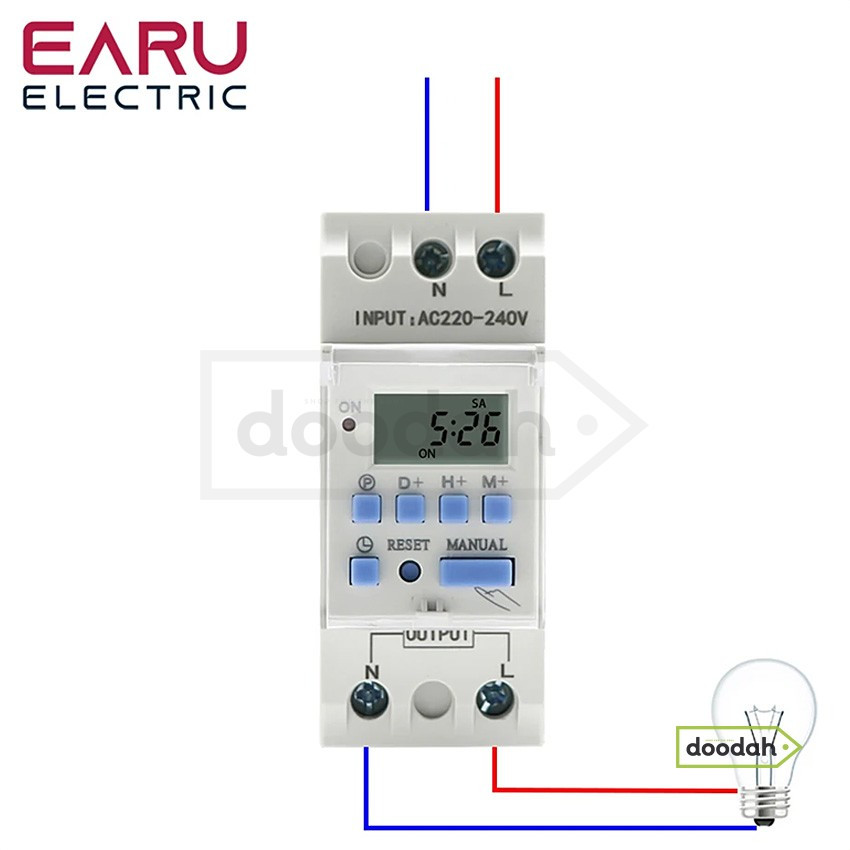Таймер реле часу програмоване - EARU AHC30B - 220V / 15A / AC DC (ID ...