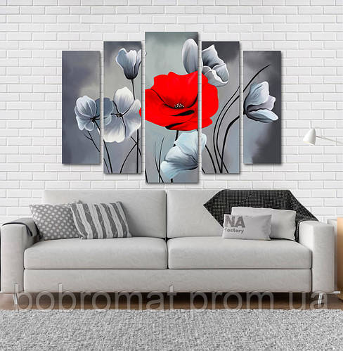 Модульна картина Poster-land Абстракція Квіти Art-151_5 BB, код ...