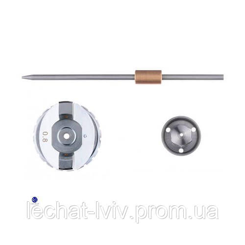 Комплект форсунки 0.8мм для фарбопульта LVMP mini PT-0129 (дюза, повітряна головка, голка ...