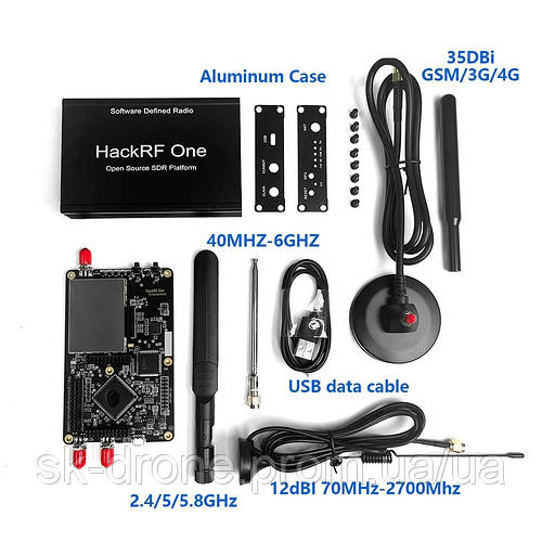 2024 метал HackRf One 1Mhz- 6Ghz Software ic 2837 комплект с 5 антенами ...