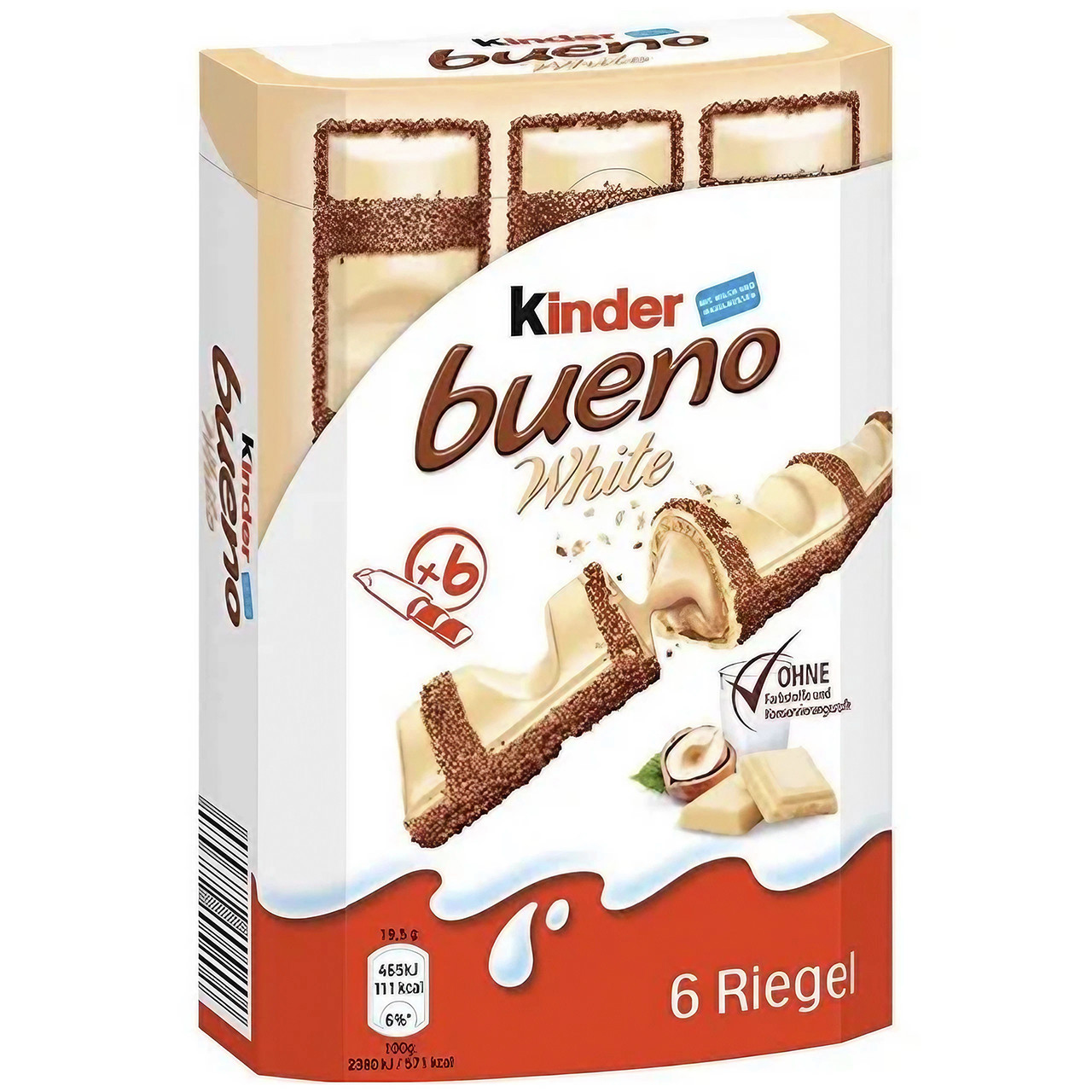 Батончики Kinder Bueno White 6х 129г (ID#2246229173), цена: 107.80 ...