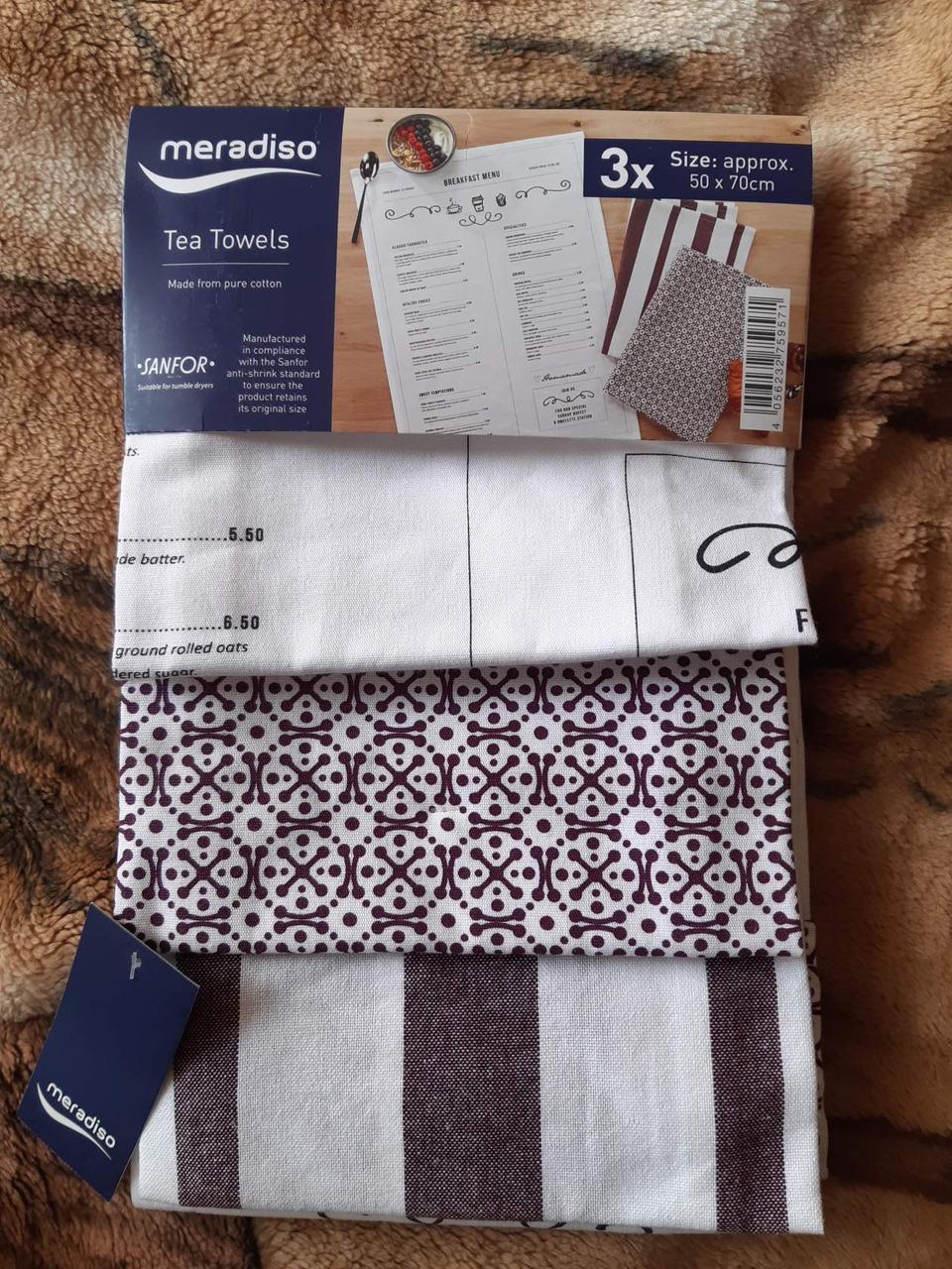 Салфетки чайные Meradiso 100% coton - 3шт. (50*70см) (ID#2246291137 ...