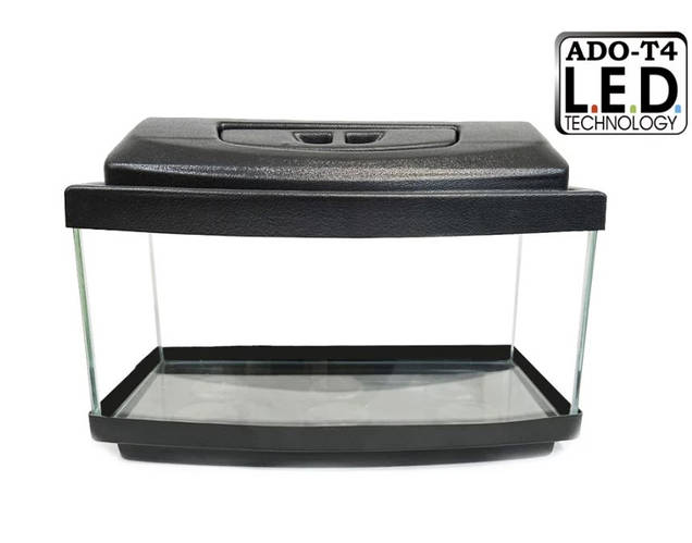 Акваріум ZooCool 3 in 1 Black Line/White овальний T4-LED 1200-400-500 ...