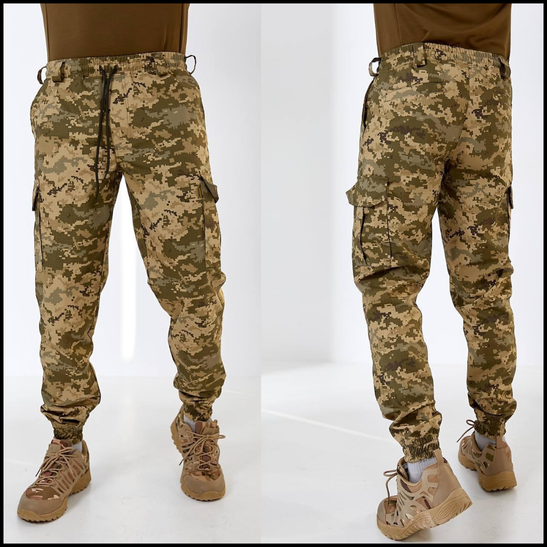 Штурмовые тактические штаны джогеры пиксель рип-стоп ткань зсу ...