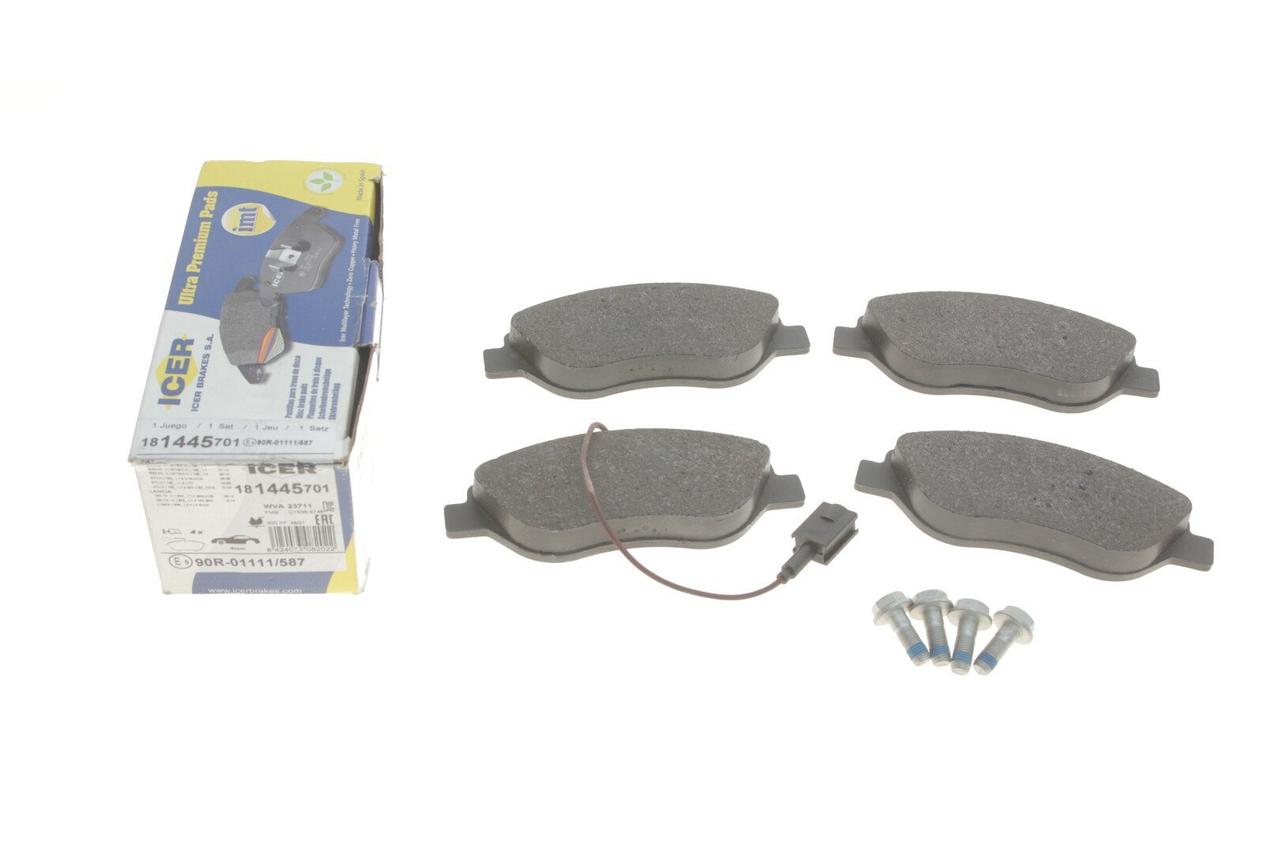 Гальмівні колодки ICER 181445701 Lancia Delta, Lybra; Alfa Romeo MITO ...