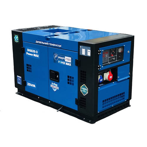 Генератор дизельний PROFI-TEC DGS20 Power MAX 16 кВА/13 кВт, 220V (ID ...