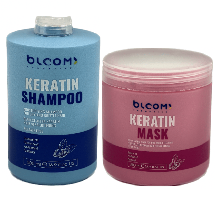 BLOOM (ZOOM) Keratin Шампунь 500 ml + Кератин Маска 500 ml для ...