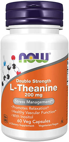 L-теанин NOW L-Theanine 200 mg 60 veg caps (ID#1654146574), цена: 673 ...