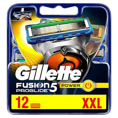 Gillette Fusion Proglide Power 12 шт. (кассеты Джилет Фюжн Проглайд ...
