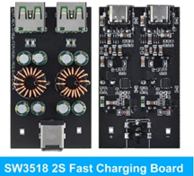 Понижающий модуль с быстрой зарядкой SW3518 6-35V для ноут., тел., на 2 ...