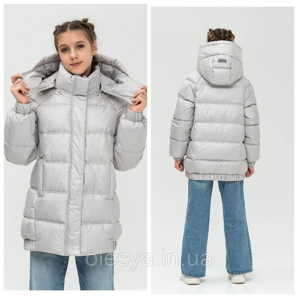 Зимняя куртка, пуховик на девочку Нора тм Nestta Размеры 140, 152, 164 ...