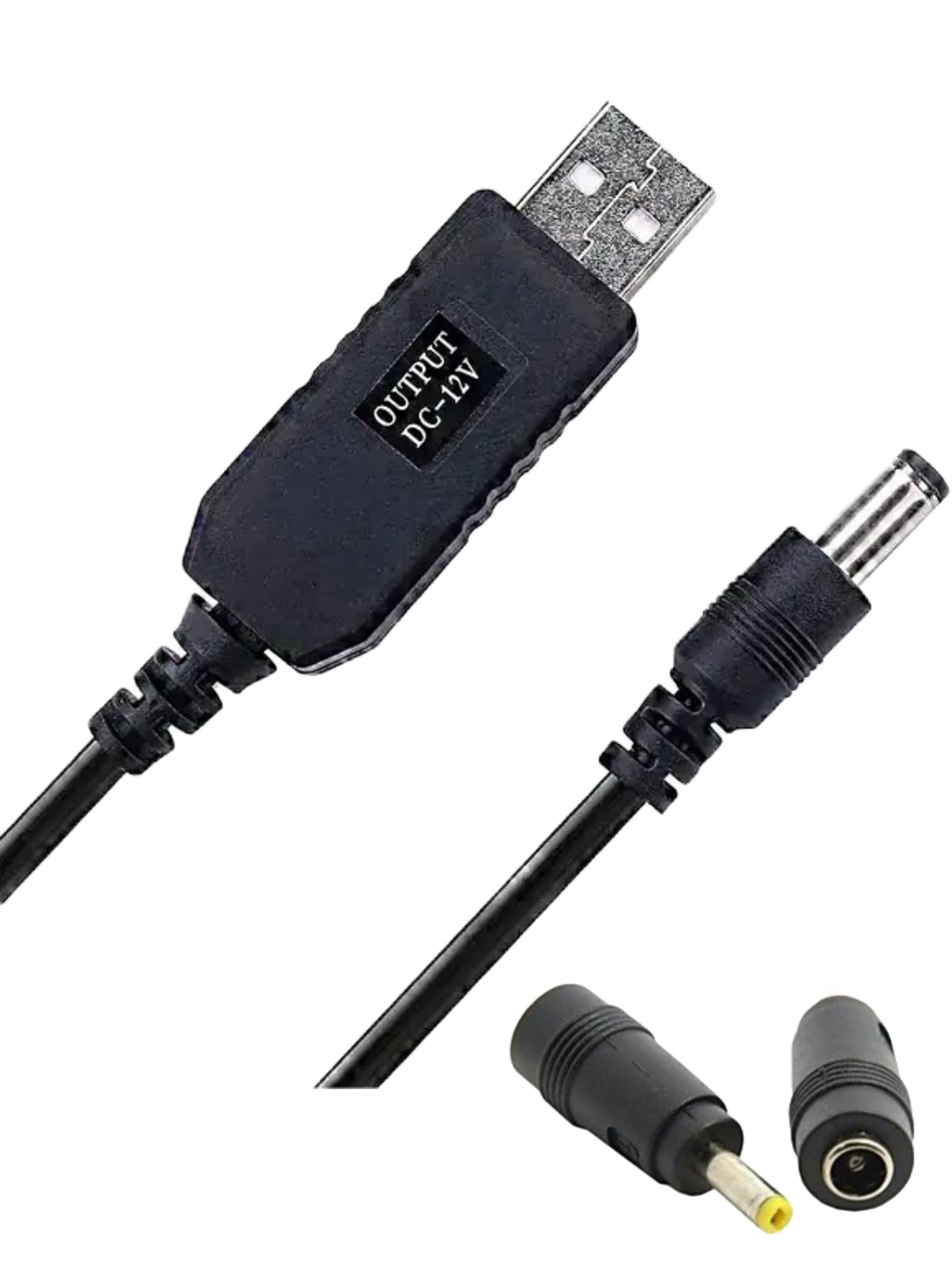 Кабель для роутера USB DC з перехідником 4.0х1.7мм 12V, Кабель шнур для ...