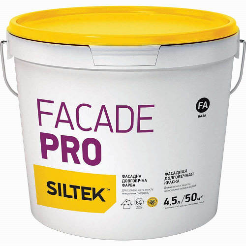 Siltek Facade Pro Фарба фасадна довговічна. База FА (4,5 л) (ID#2250366656), ціна: 927.38 ...