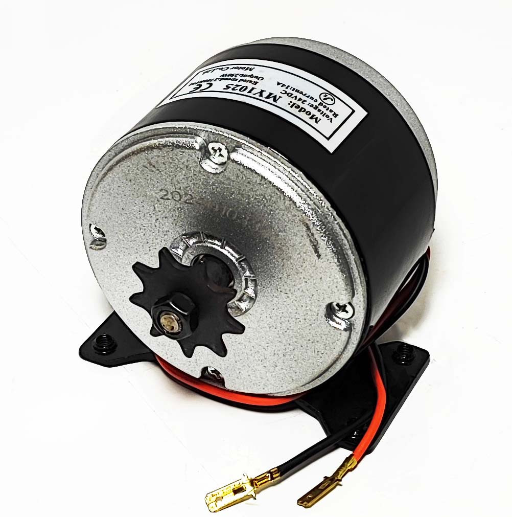 Електродвигун 24 вольта 250 ватів із велосипедною зіркою на 9 зубців ...