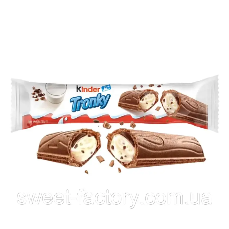 Батончик Kinder Tronky 18g: продажа, цена в Чернигове. Вафли и трубочки ...