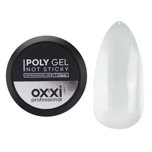 ПОЛІГЕЛЬ POLY GEL NOT STICKY OXXI PROFESSIONAL 01, 30МЛ прозорий (ID ...