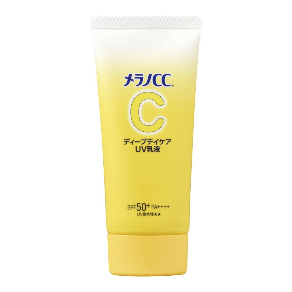 Rohto Melano CC Deep Day Care UV Milk SPF50+ PA++++ утренняя солнцезащитная эмульсия с витамином ...