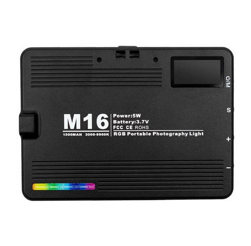 Кольорова портативна LED-панель для фото- та відеознімання RGB M16 ...