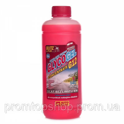 Антифриз Blitz Line концентрат Glycogel G12 -80 ° C красный, 1л 1,2 кг ...