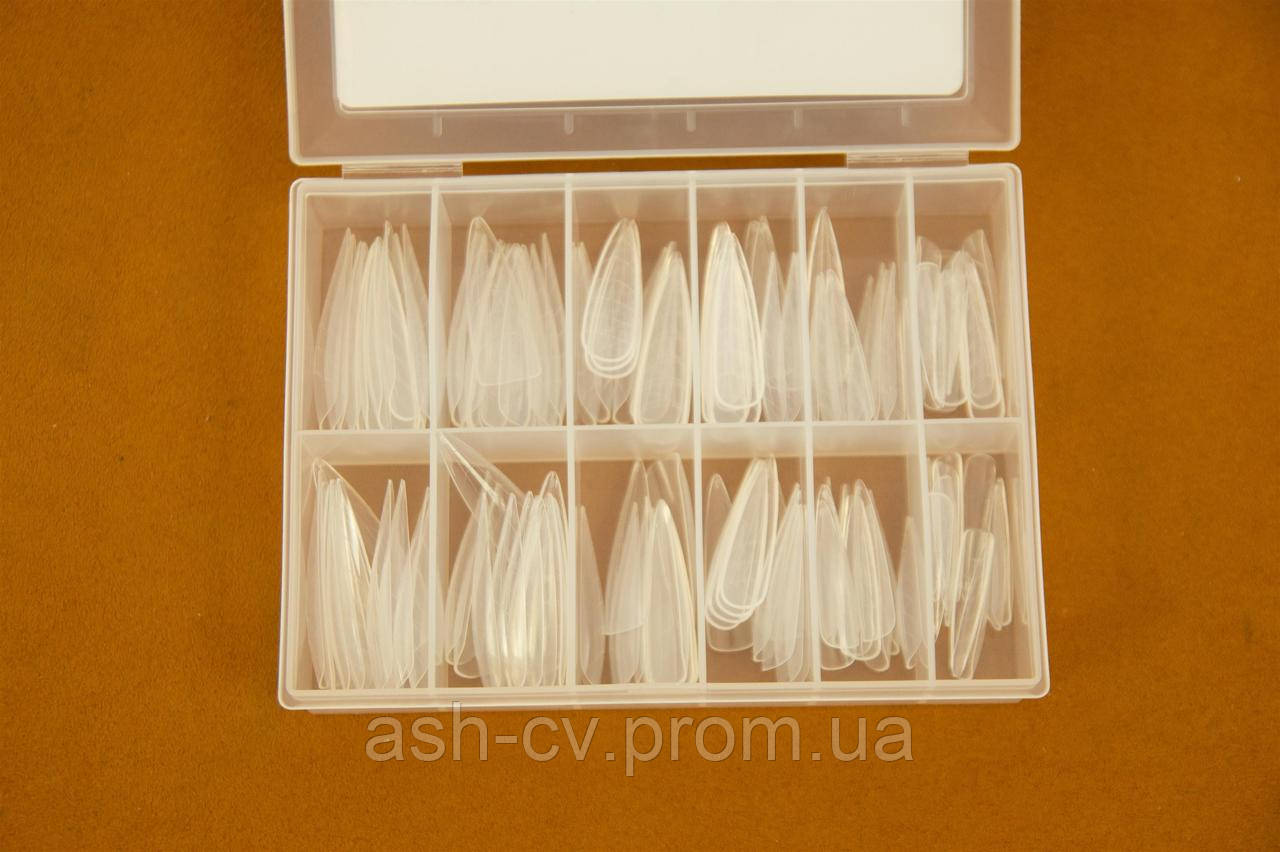 Типсы, для гелевых ногтей, разные формы, в кейсе, Professional, Nail ...