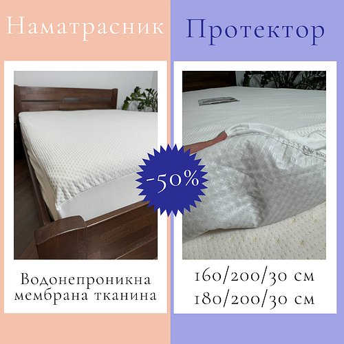 Натяжной наматрасник для кровати водонепроницаемый Стандартный ...