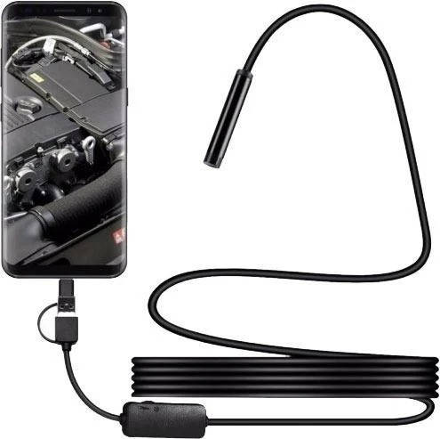 Эндоскоп для Android и PC, Гибкая камера 5метрів, Бороскоп, Гибкая USB ...