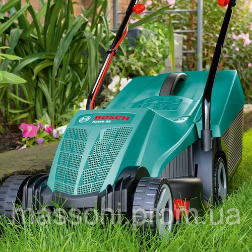 Газонокосилка электрическая Bosch Rotak 32 с роторным ножом 1.2 кВт ...