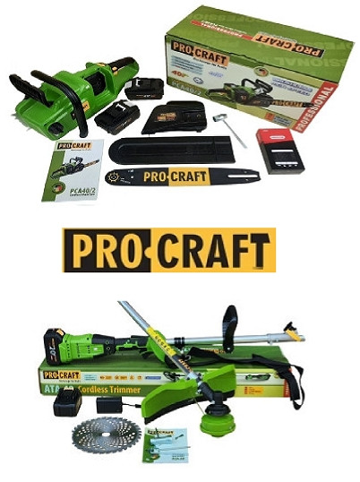 Аккумуляторная мотокоса Procraft ATA40 (2 АКБ и ЗУ) + АКБ Пила Procraft PCA40/4/2 (ID#2215426510 ...