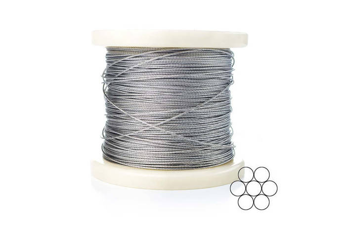 Трос нержавеющий Apro - 1мм x 200м (1x7) DIN 3052 200 шт. (ID#2256907816), цена: 881 ₴, купить ...