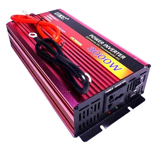 Автомобильный инвертор 12в 3000W (12-220В) c функции плавного пуска, Автомобильный инвертор 12 ...