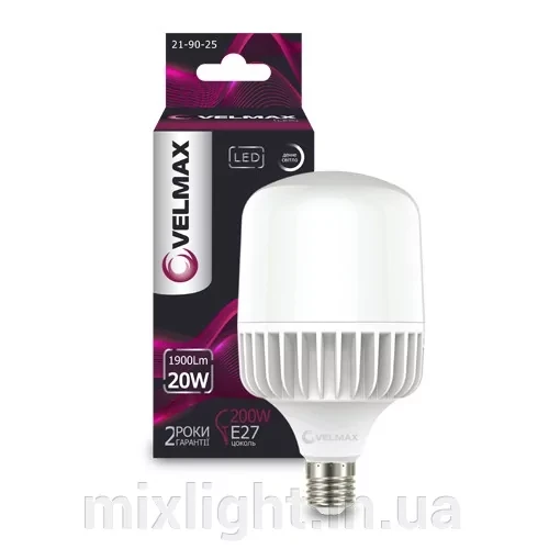 LED лампа промислова VELMAX V-A80 30W Е27 6500K 2700Lm (ID#2259019705), ціна: 262 ₴, купити на ...
