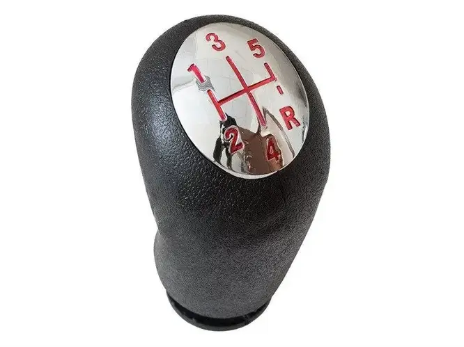 Renault Megane II (від 2002-) ручка КПП перемикання передач 5 ступка червона схема, Рено Меган 2 ...