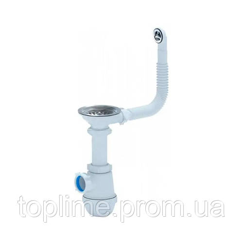 Сифон для кухни с переливом Ани Пласт Грот 1 1 2*40 (А0142)S TM, код ...