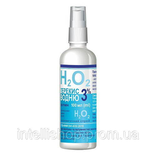 Перекис водню 3% розчин Червона Зірка 100 мл (840) IO, код: 8413633 (ID ...