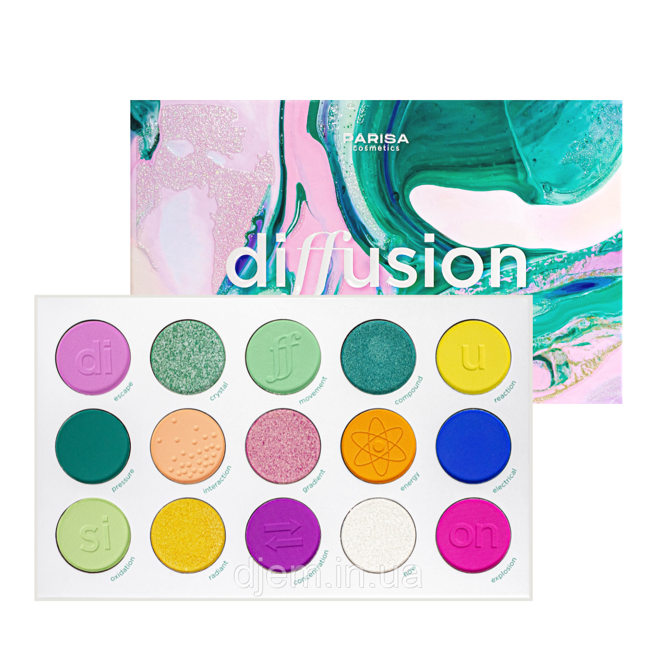 Палетка тіней для повік Parisa Cosmetics Diffusion 15 кольорів (ID ...