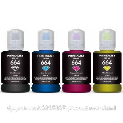 Чернила Printalist Epson L110/L210/L300 4х140г B/C/M/Y PL664SET4 l (ID ...