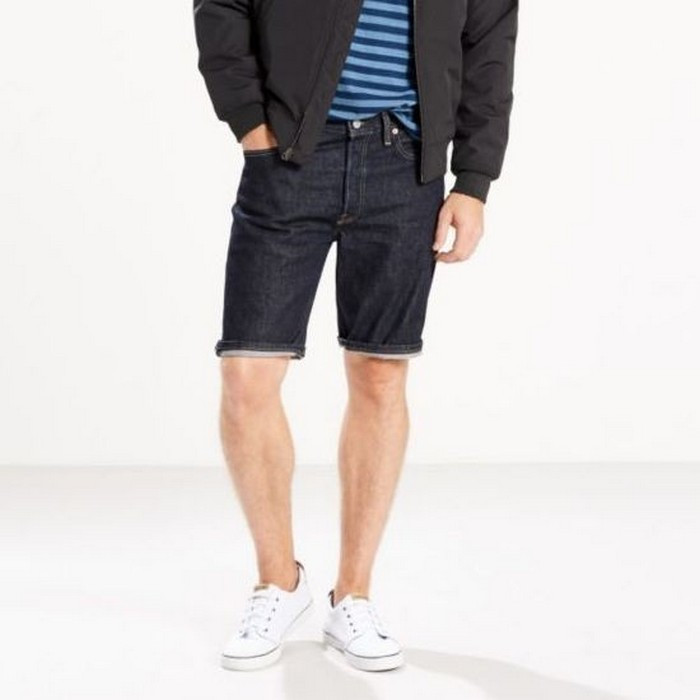 Джинсовые шорты Levis 501 Original Fit - тёмно-синие (Respect) (ID ...