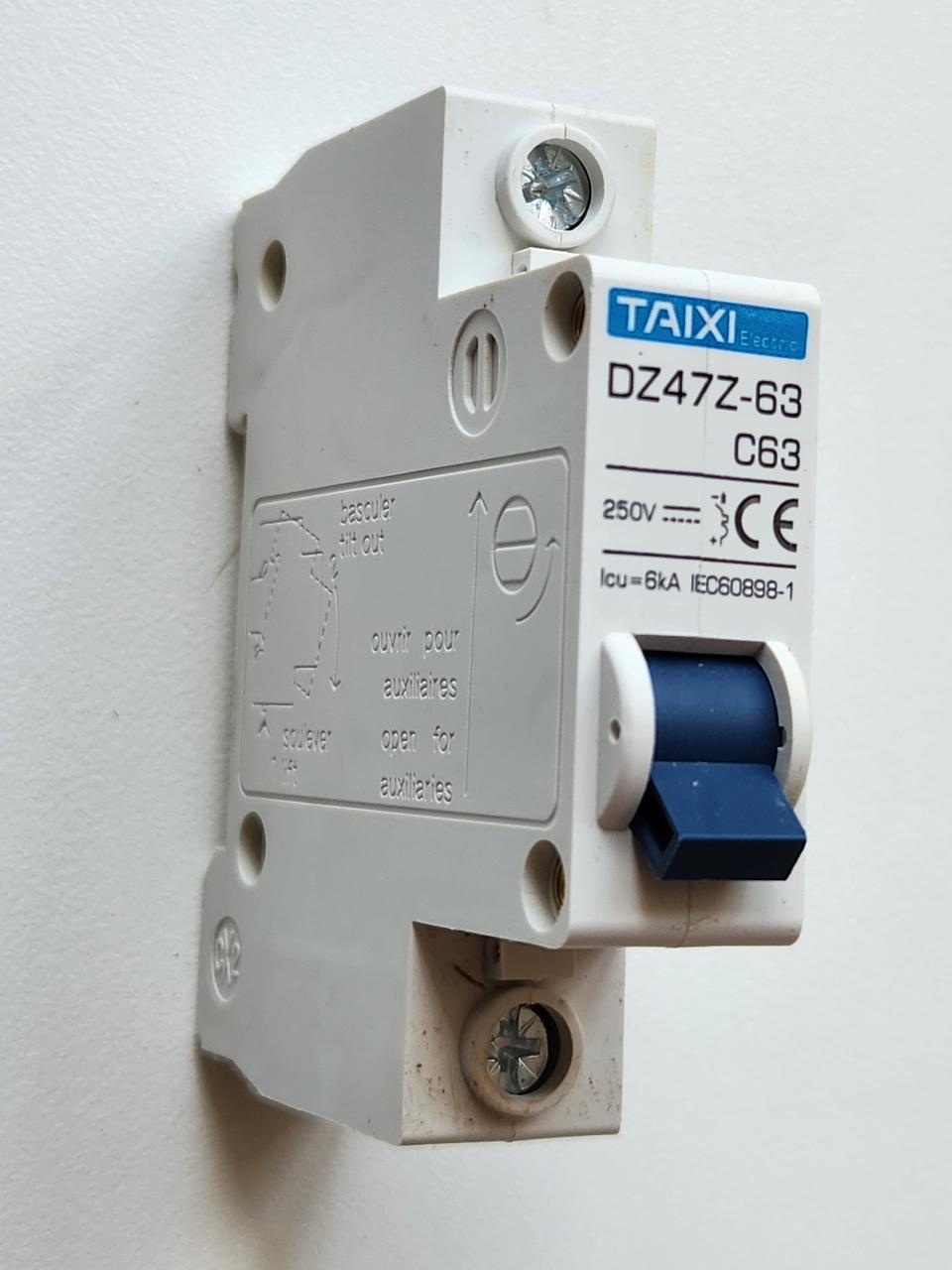 Taixi DZ47Z-63 силовой автомат 1P постоянного напряжения C63 DC250V ...