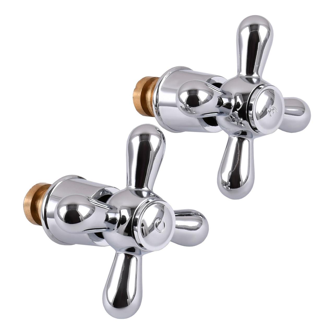 Вентиль для смесителя HAIBA (ПАРА) с кран-буксой 1/2" хром HB0576 (ID ...